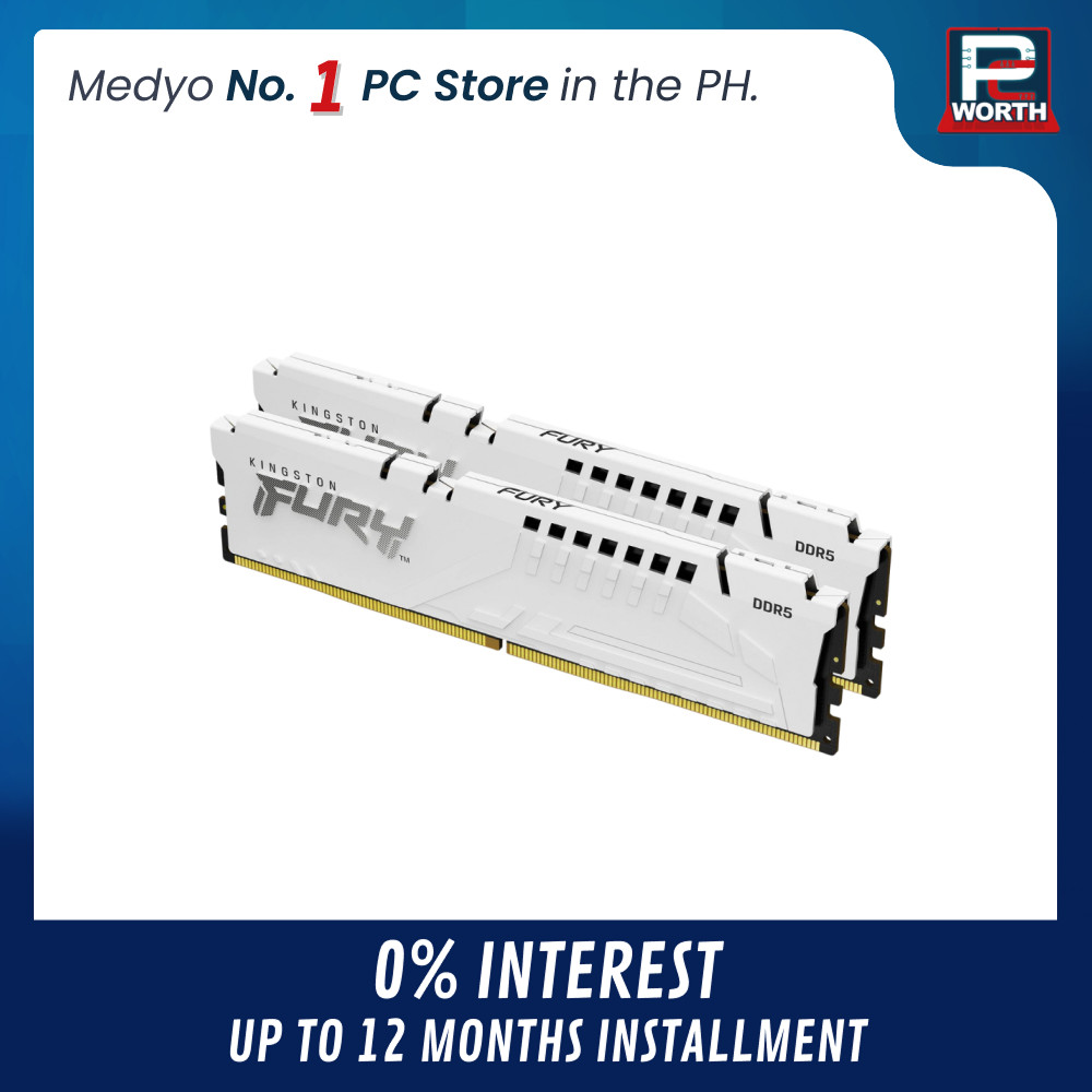 KINGSTON FURY BEAST NON-RGB WHITE 16GBX2=32GB 5600MHZ DDR5 CL36 XMP EXPO | PC Worth