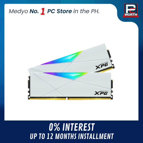 ADATA XPG SPECTRIX D50 RGB WHITE 8GBX2=16GB 3200MHZ DDR4 | PC Worth
