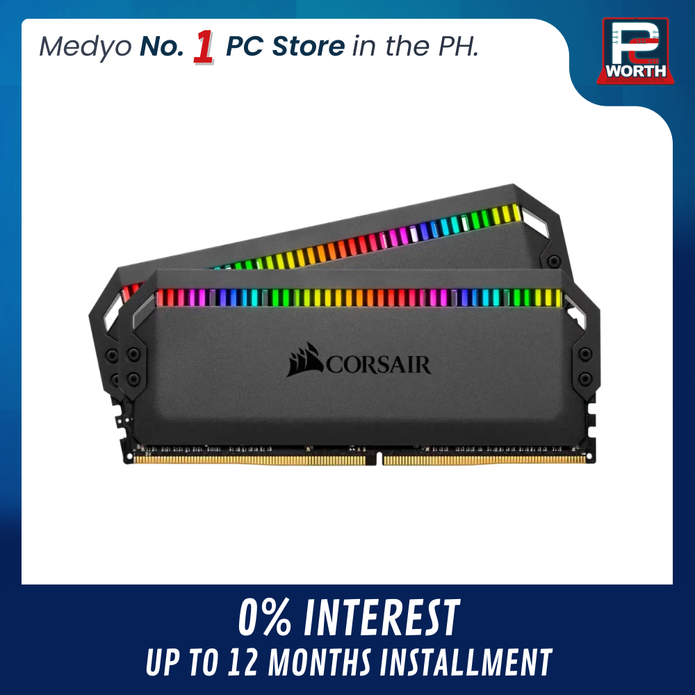 CORSAIR DOMINATOR PLATINUM RGB BLACK 8GBX2=16GB 3200MHZ DDR4 | PC Worth