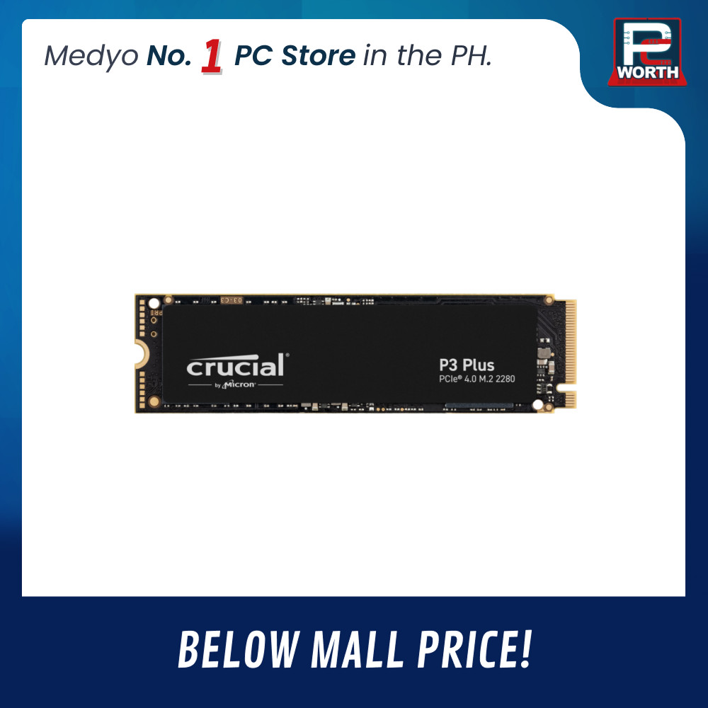 CRUCIAL CT1000P3PSSD8 P3 PLUS NVME 1TB GEN 4 | PC Worth